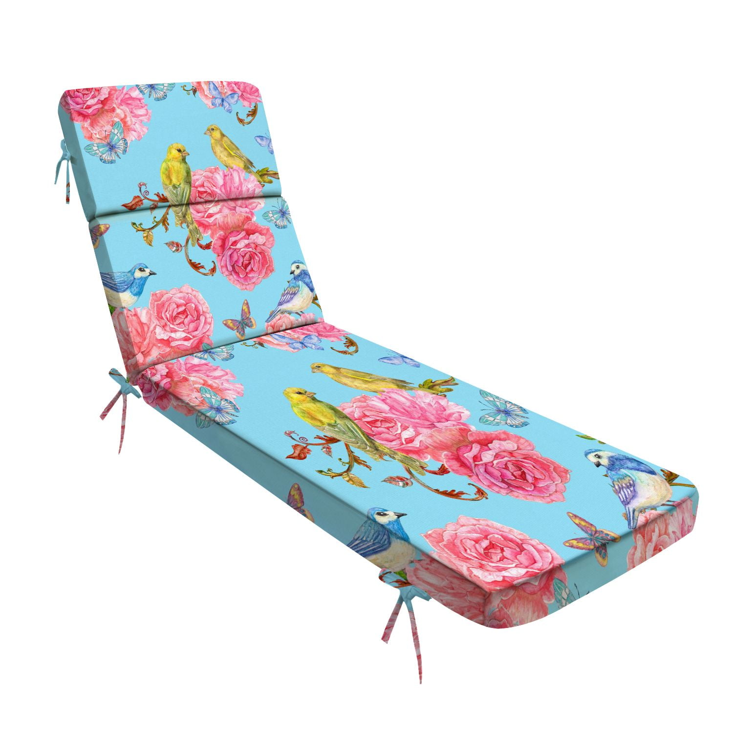Outdoor Indoor Lounge Patio Cushion retro seamless texture pink roses ...