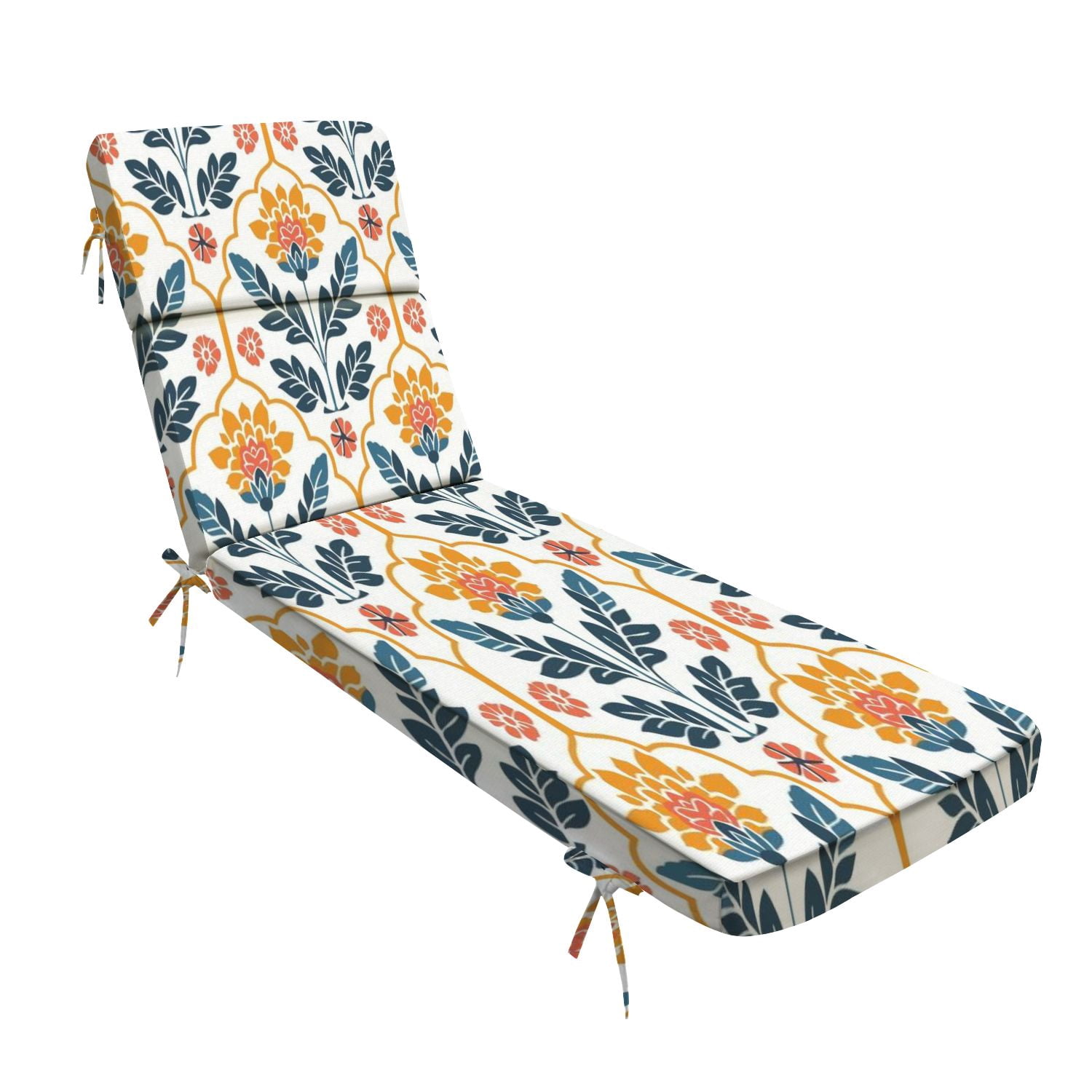 Outdoor Indoor Lounge Patio Cushion seamless floral folk pattern ...