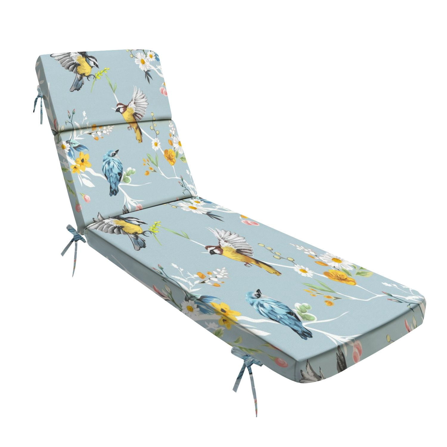 Outdoor Indoor Lounge Patio Cushion seamless pattern colorful flowers ...