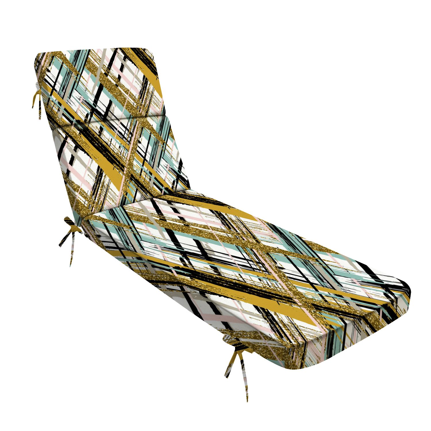 Outdoor Indoor Lounge Patio Cushion seamless pattern hand drawn gold ...