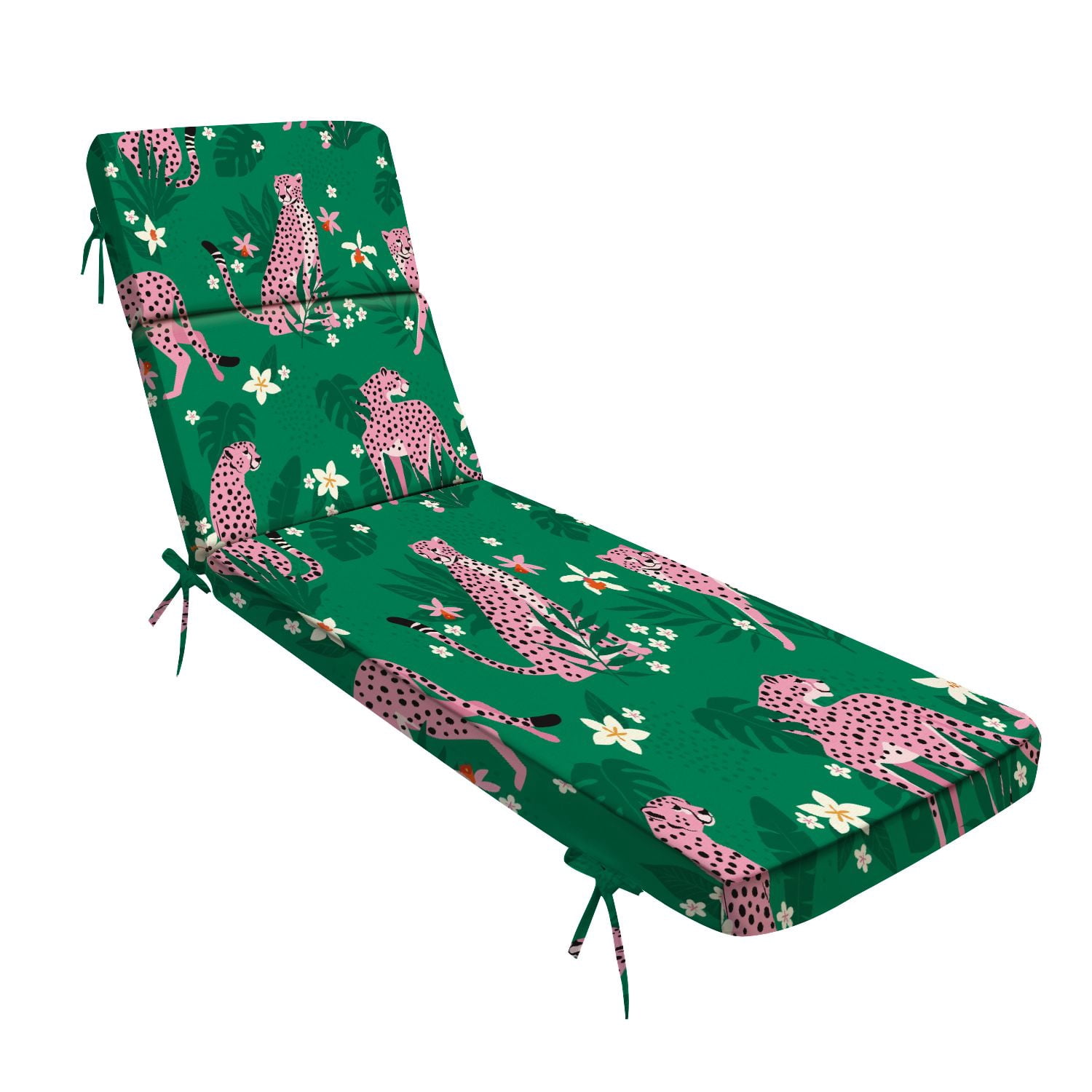 Outdoor Indoor Lounge Patio Cushion seamless pattern pink leopards ...