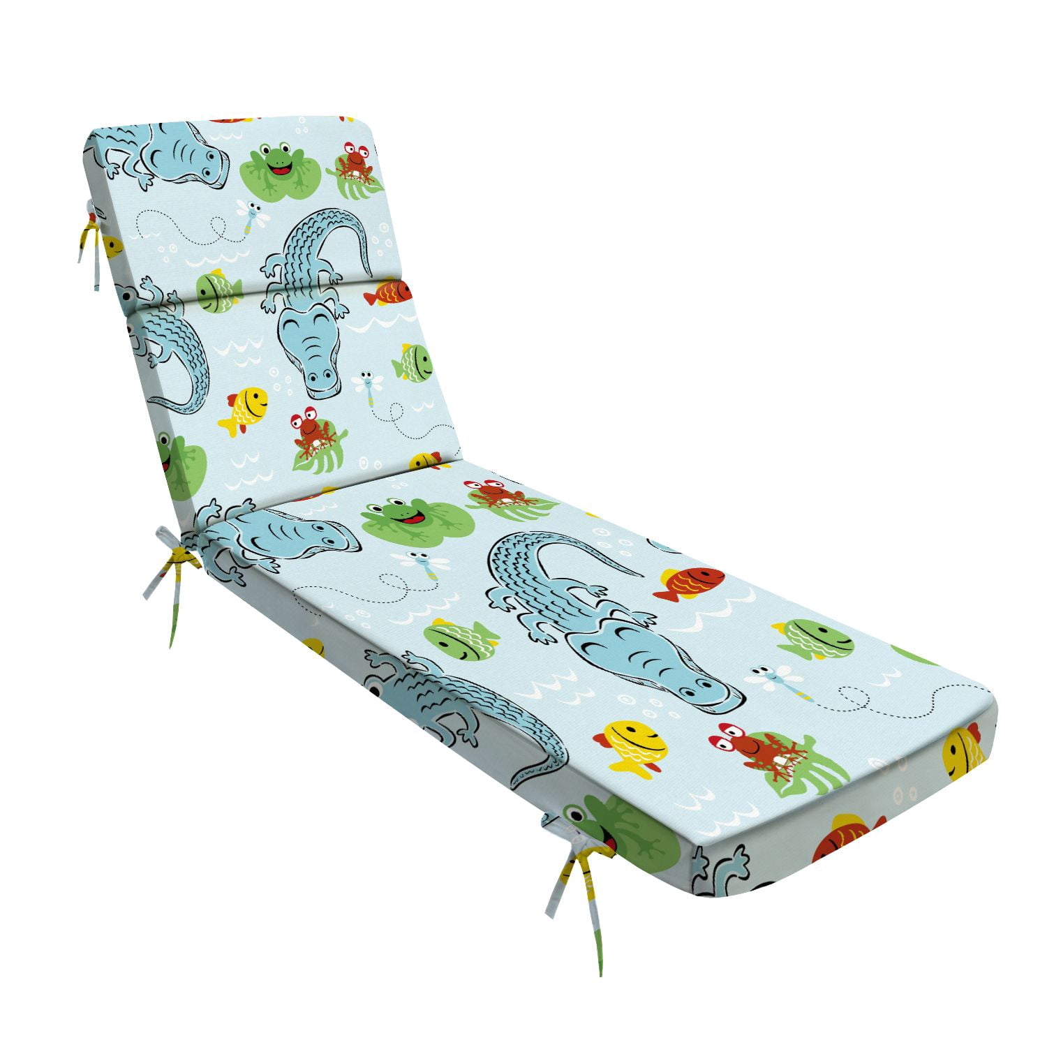 Outdoor Indoor Lounge Patio Cushion seamless swamp animals Crocodile ...