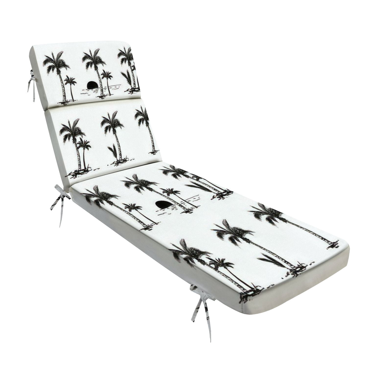 Outdoor Indoor Lounge Patio Cushion set hand drawn palm trees for ...