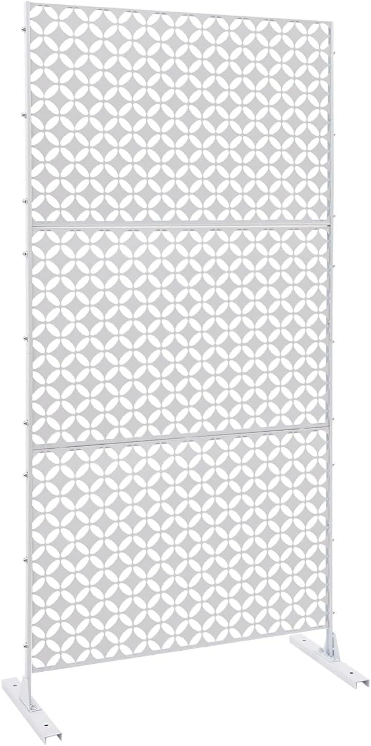 Outdoor/Indoor Privacy Fence Screen 35.4 * 74.8 in Steel Freestanding ...