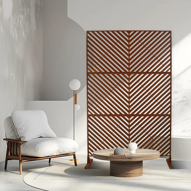 Outdoor & Indoor Privacy Screen Metal Privacy Screen 76" H×48" W ...