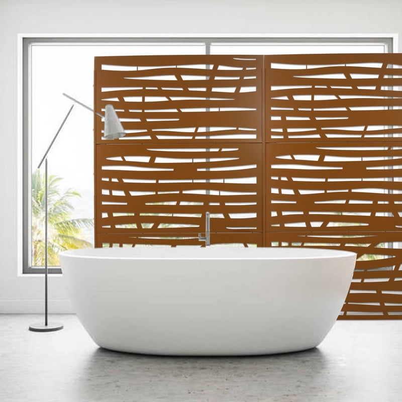 Outdoor & Indoor Privacy Screen Metal Privacy Screen 76" H×48" W ...