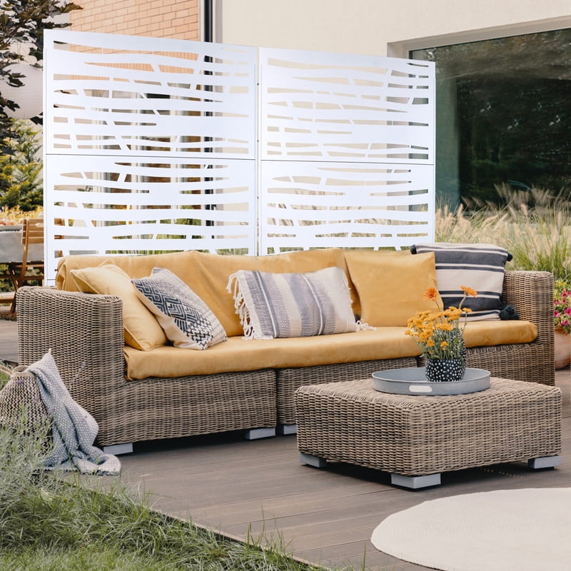 Outdoor & Indoor Privacy Screen Metal Privacy Screen 76" H×48" W ...