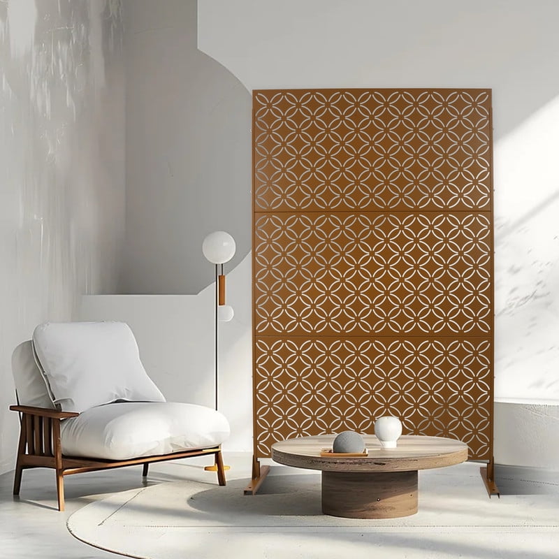 Outdoor & Indoor Privacy Screen Metal Privacy Screen 76" H×48" W ...