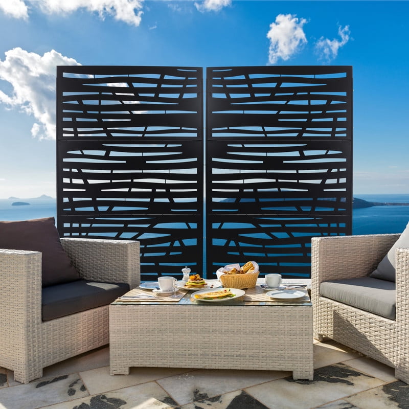 Outdoor & Indoor Privacy Screen Metal Privacy Screen 76" H×48" W ...
