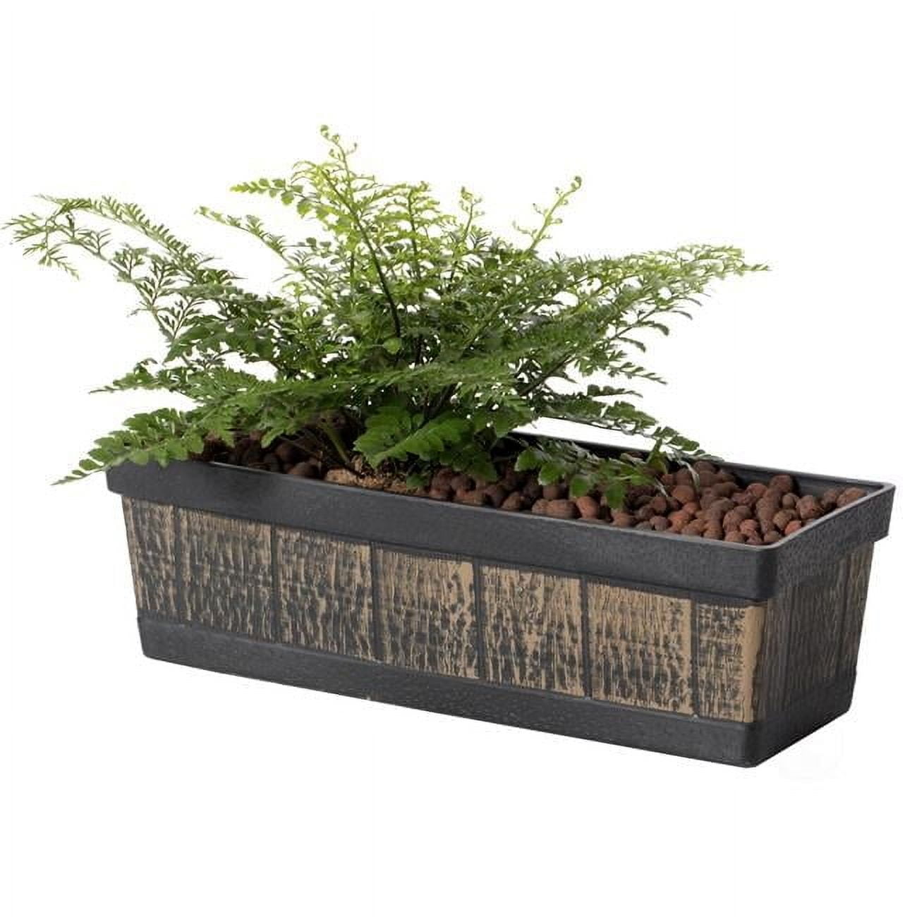 Outdoor & Indoor Rectangle Trough Plastic Planter Box with Vegetables ...