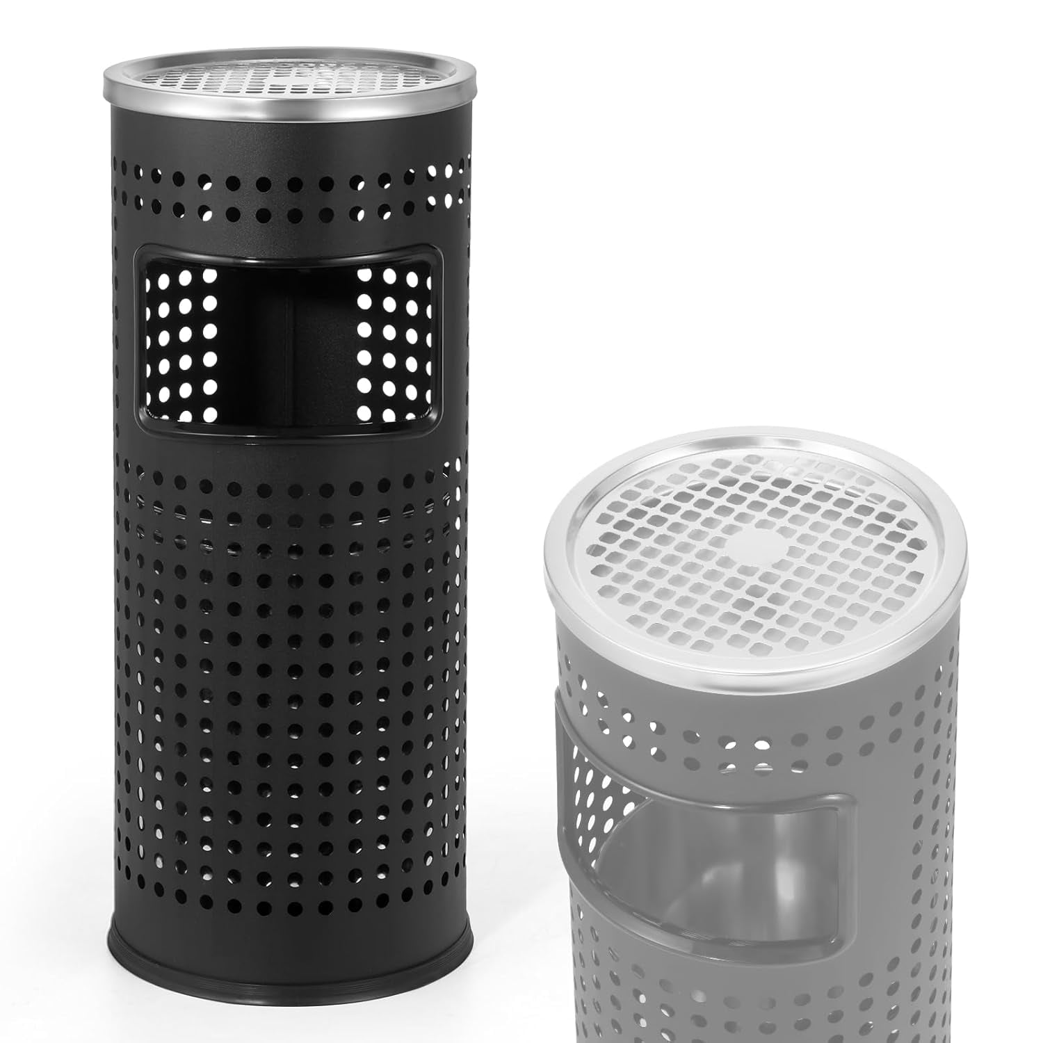 Outdoor Indoor Trash Can Commercial, Stainless Steel Garbage Can with ...