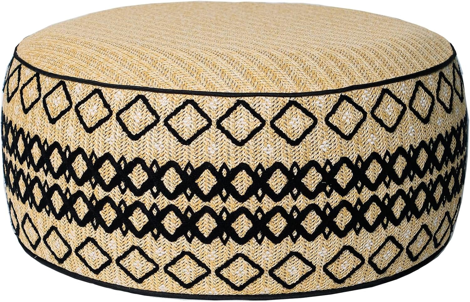 Outdoor Inflatable Ottoman with Air Pump, Embroidery Patio Footrest ...