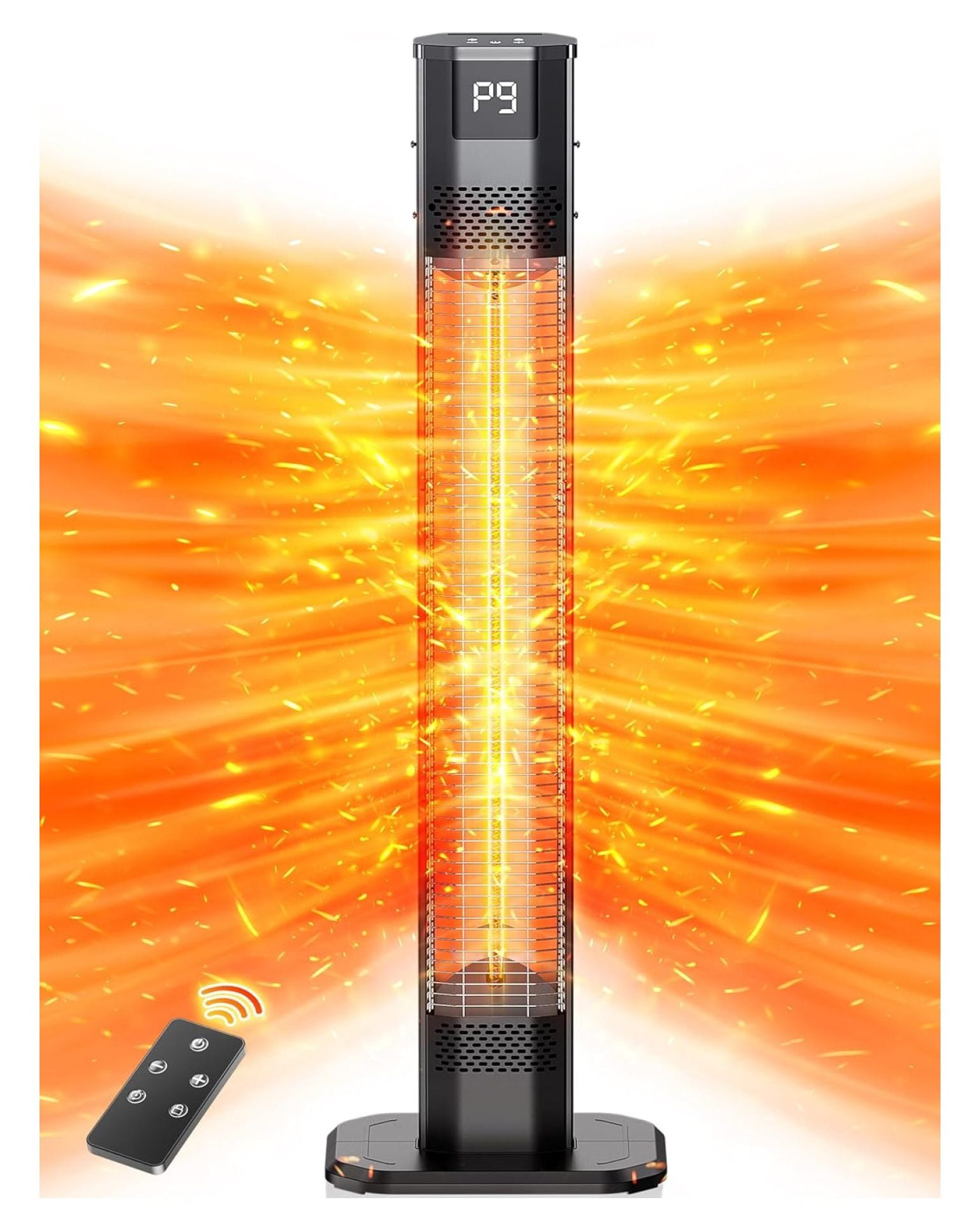 Outdoor Infrared Heater, 42inch 1500W Electric Heater with , 9 Heat ...