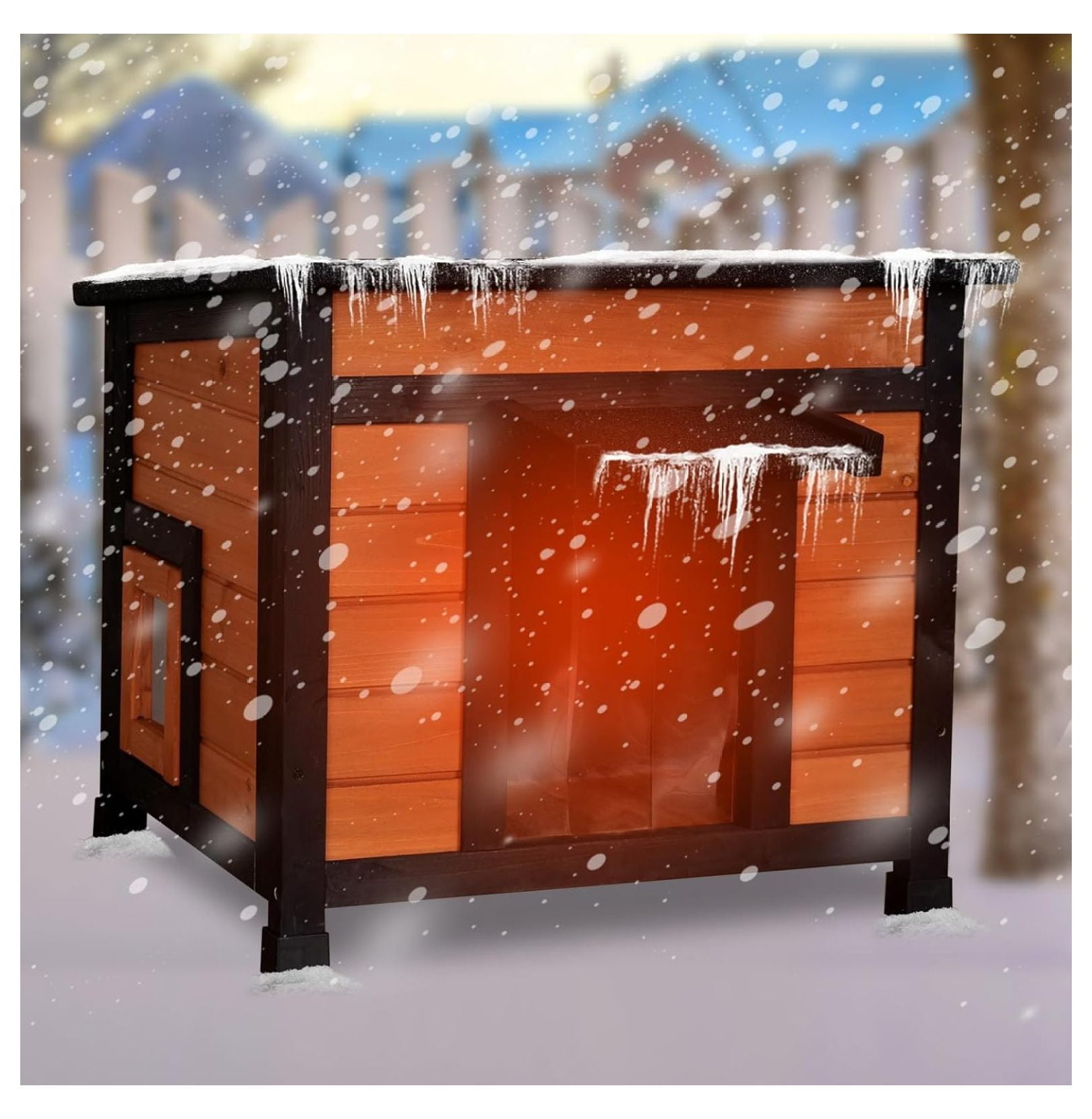 Outdoor Insulated Cat House Weatherproof for Outdoor Cats Feral Cat ...