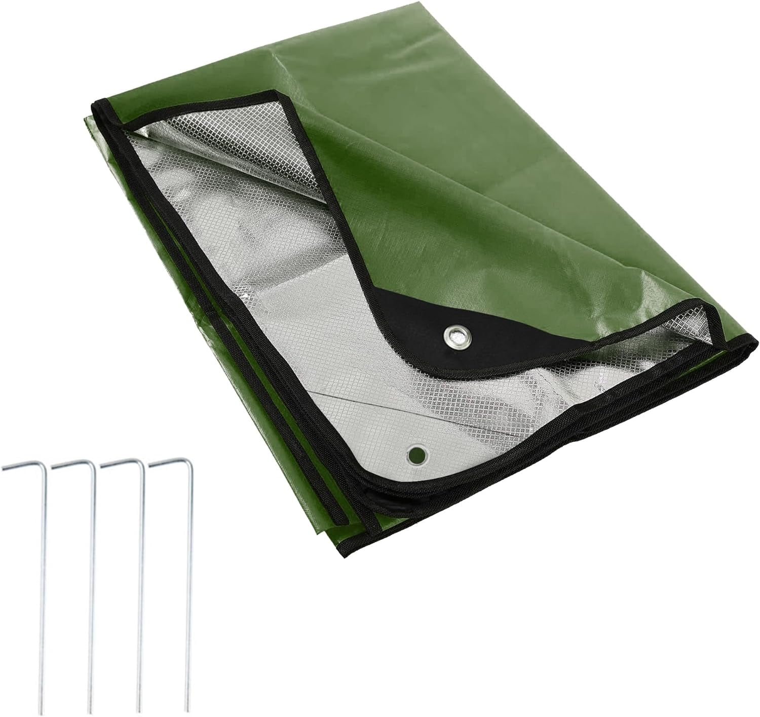 Outdoor Insulated Survival Blanket Tarp : 60" W × 82" L Camping Tarp ...