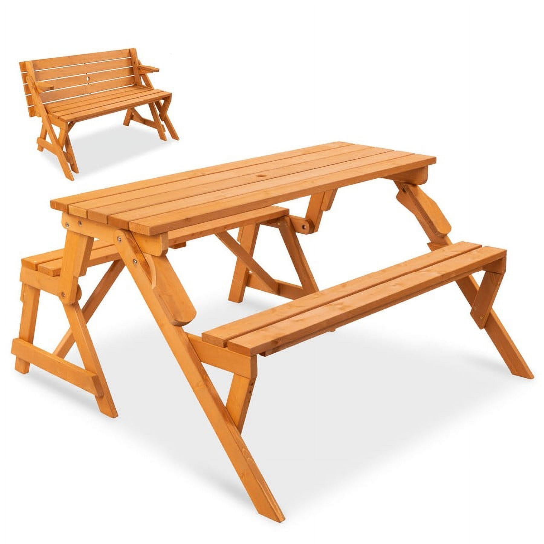 Outdoor Interchangeable 2 in 1 Multi-Use Wooden Picnic Table Garden ...