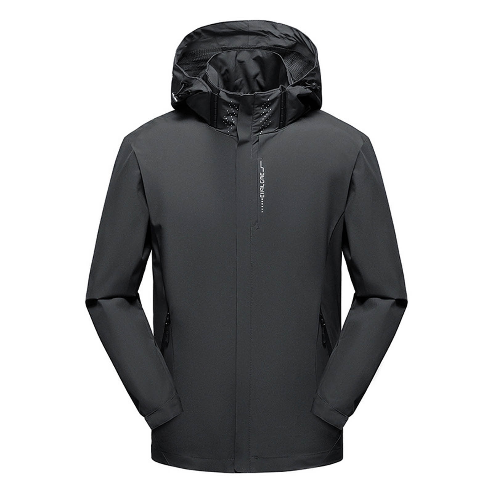 Outdoor Jacket for Men Winter Hiking Tooling Hooded Jacket Coat ...