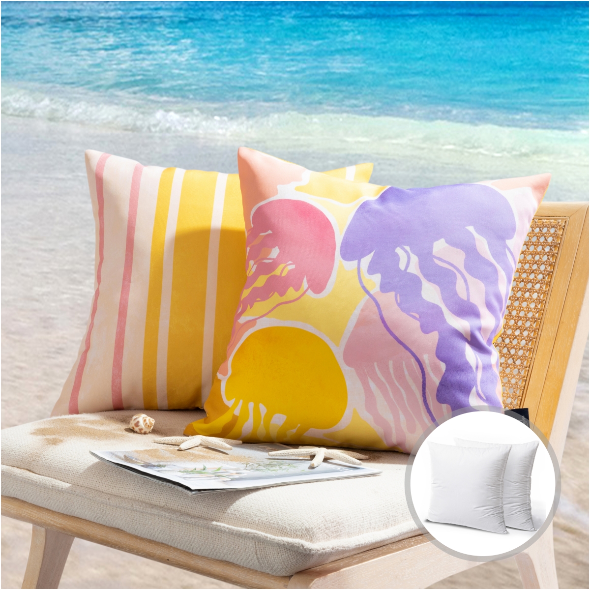 Better Homes & Gardens 19" x 19" Square, Sunflower Outdoor Toss Pillow ...