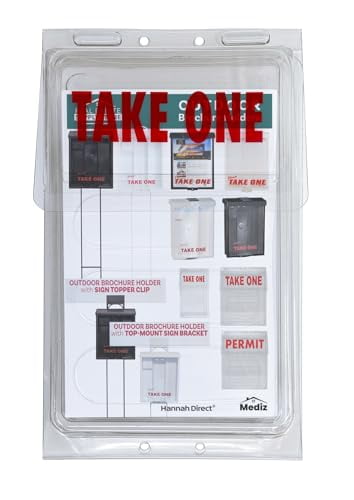 Outdoor Jr Brochure Holder, Half Fold Tri-Fold Take One Document Box ...