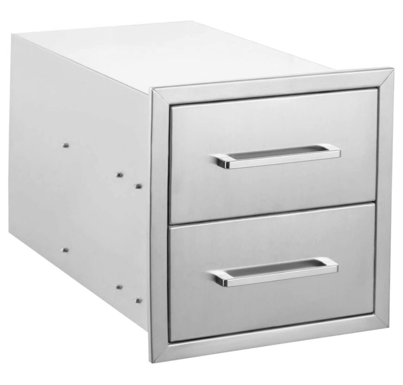 Outdoor Kitchen Access Drawers, 14" W15"H23"D Stainless Steel Double ...