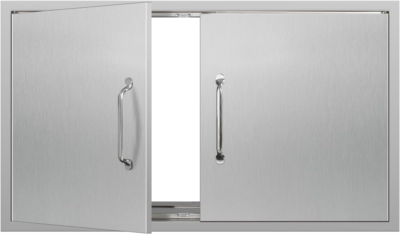 Outdoor Kitchen Doors 17W x 23H Inch Stainless Steel Doors, Vertical ...