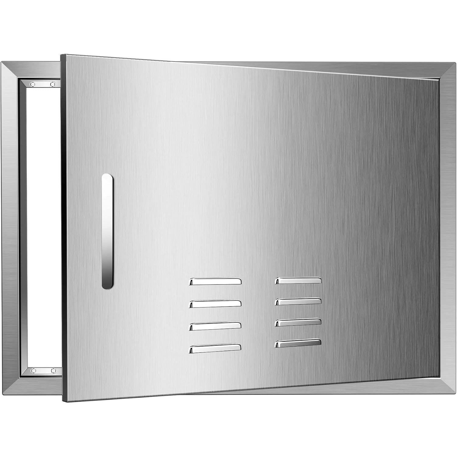 Outdoor Kitchen Doors 23''W X 17''H，Flush Mount Stainless Steel BBQ ...