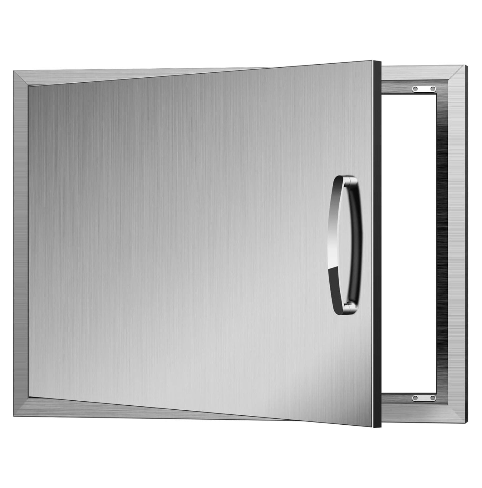 Outdoor Kitchen Doors 27''W X 20''H，Flush Mount Stainless Steel BBQ ...