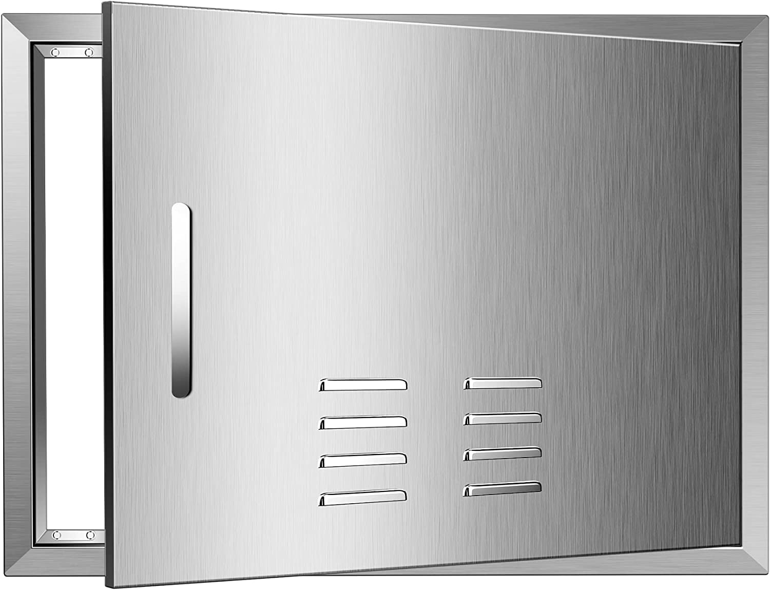 Outdoor Kitchen Doors 27''W X 20''H, Flush Mount Stainless Steel BBQ ...