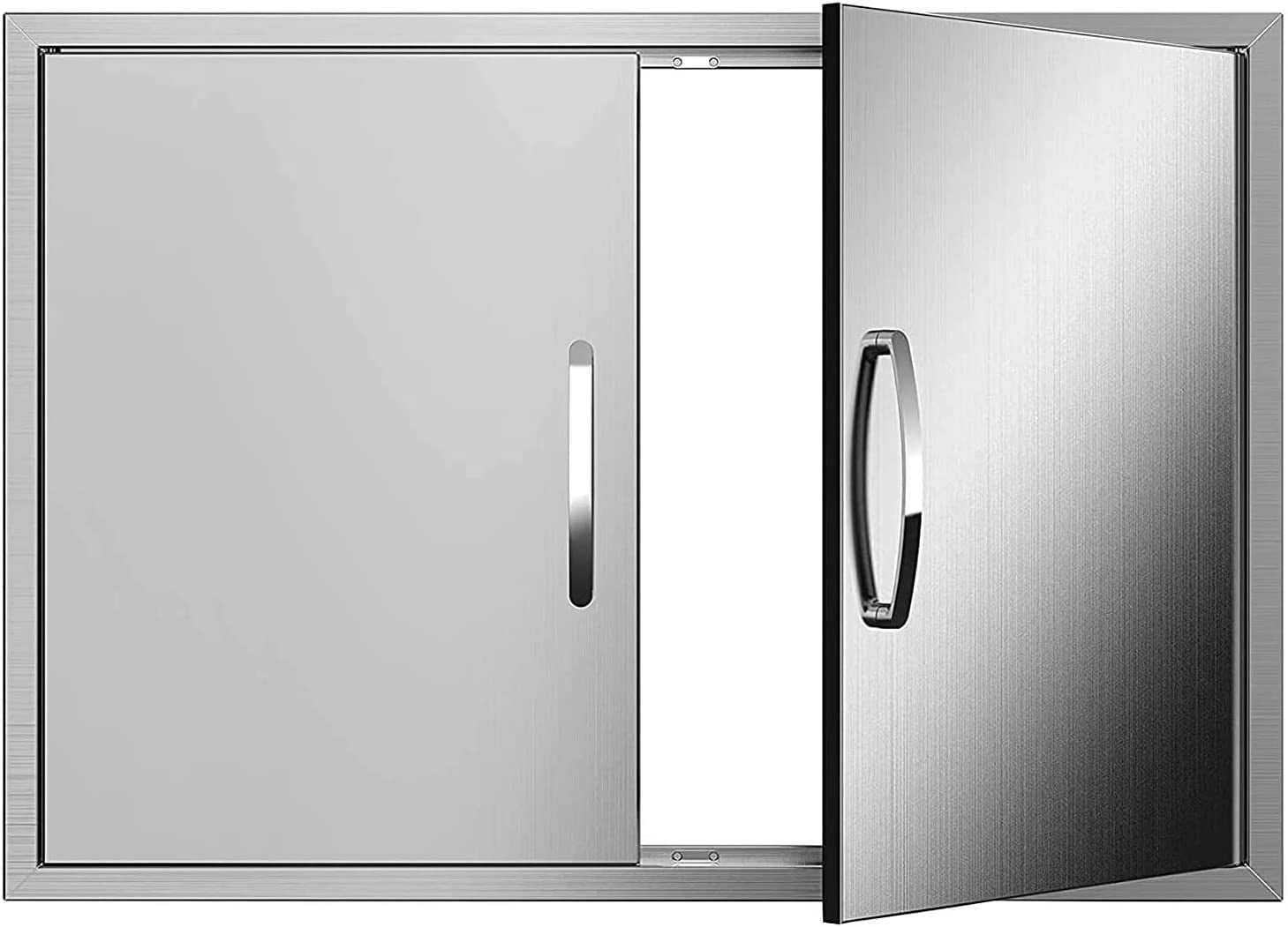 Outdoor Kitchen Doors 27''W X 20''H, Flush Mount Stainless Steel BBQ ...