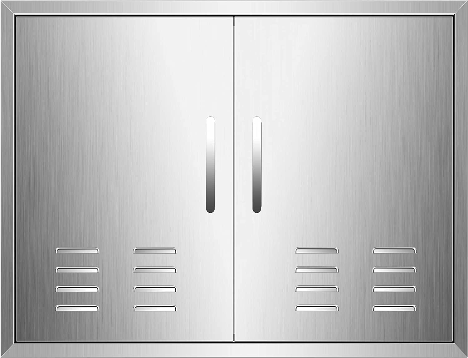 Outdoor Kitchen Doors 27''W X 20''H, Flush Mount Stainless Steel BBQ ...