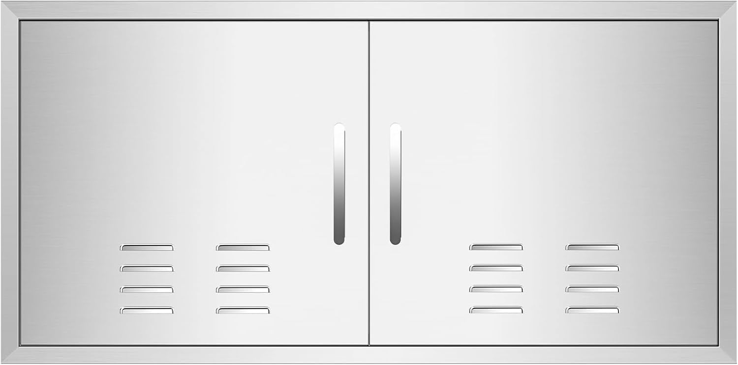 Outdoor Kitchen Doors, 42W X 21H Inch Stainless Steel Grill Access ...