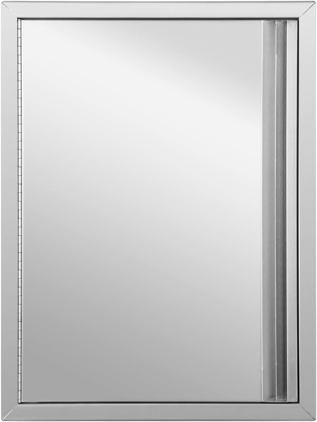Outdoor Kitchen Double Channel Door, Stainless Steel BBQ Door Without ...