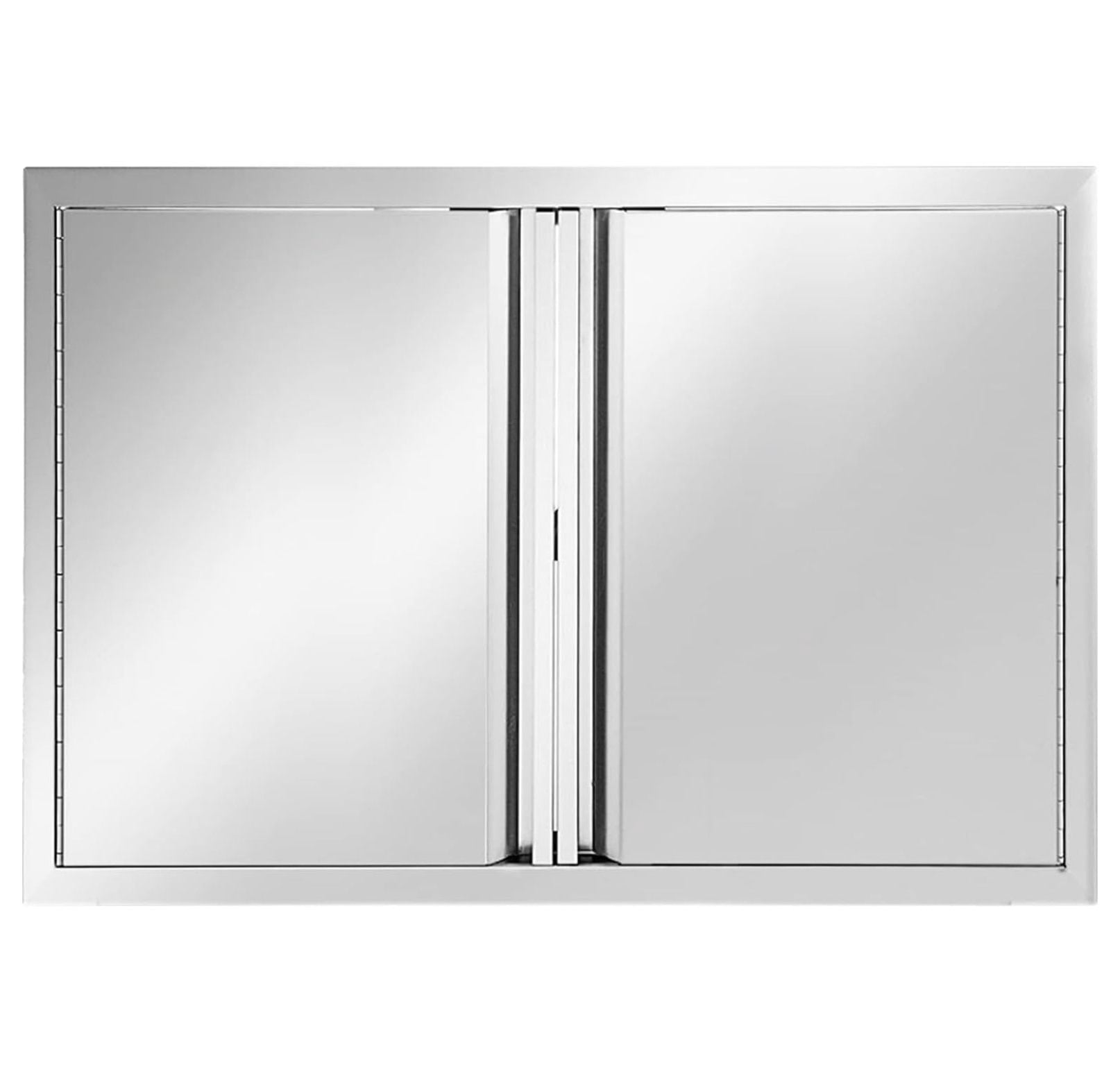 Outdoor Kitchen Double Channel Door, Stainless Steel BBQ Door Without ...