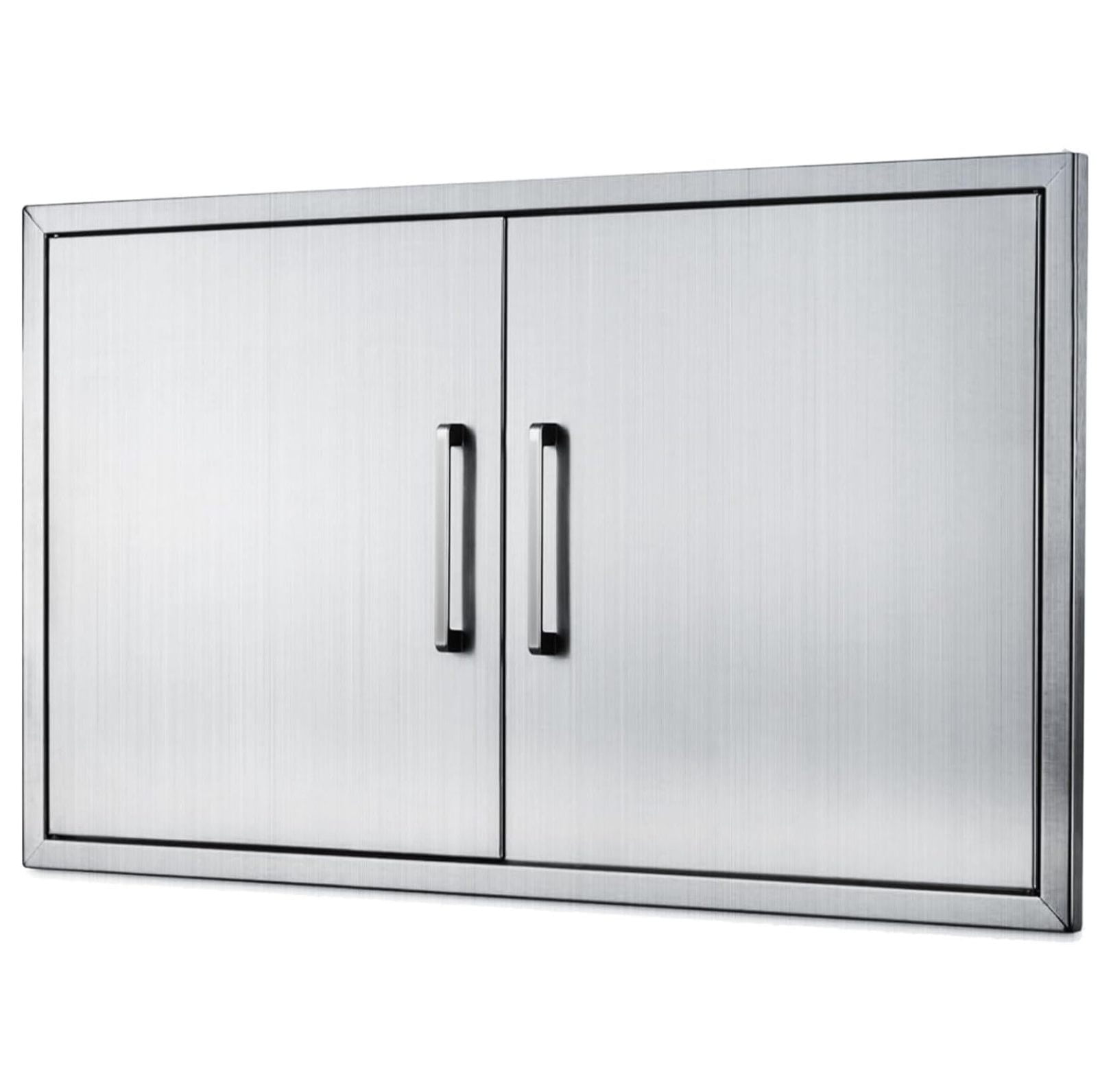 Outdoor Kitchen Double Doors, 42" W21 H BBQ Access Doors with Handles ...