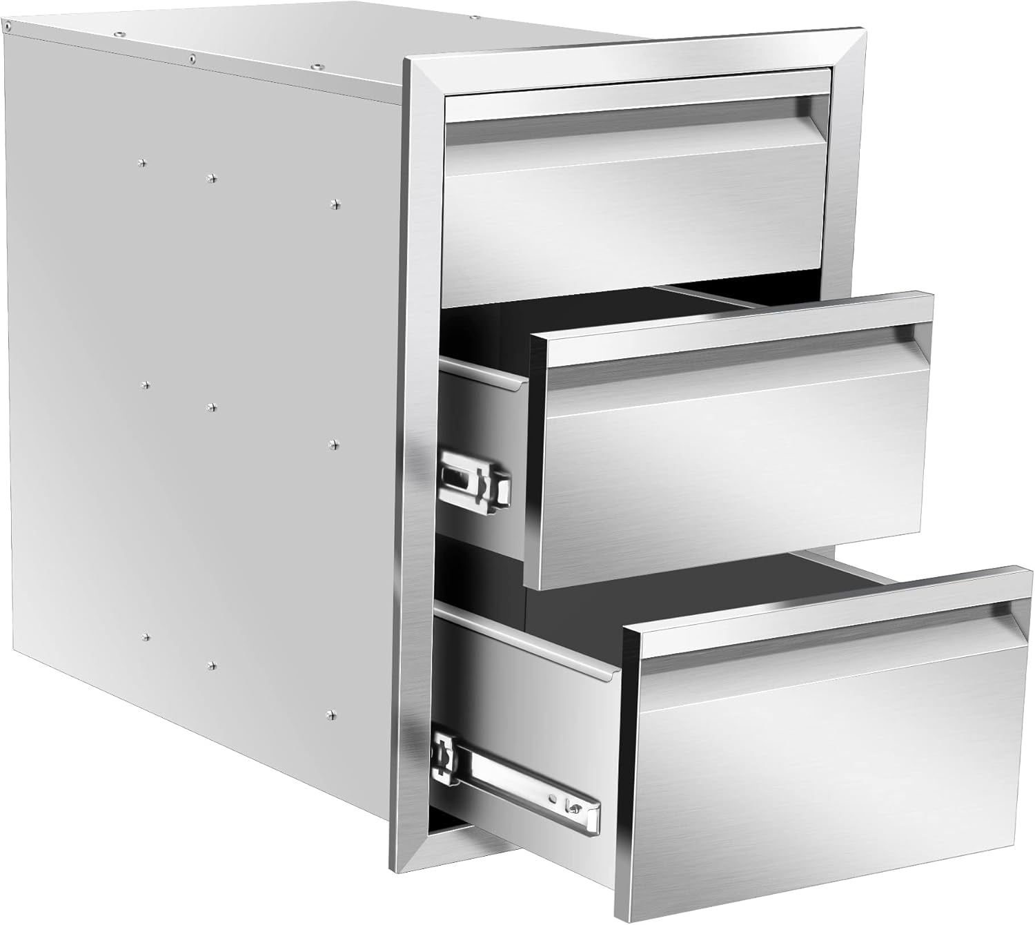 Outdoor Kitchen Drawer 18 x 24 x 23 inch Flush Mount BBQ Triple Layer ...