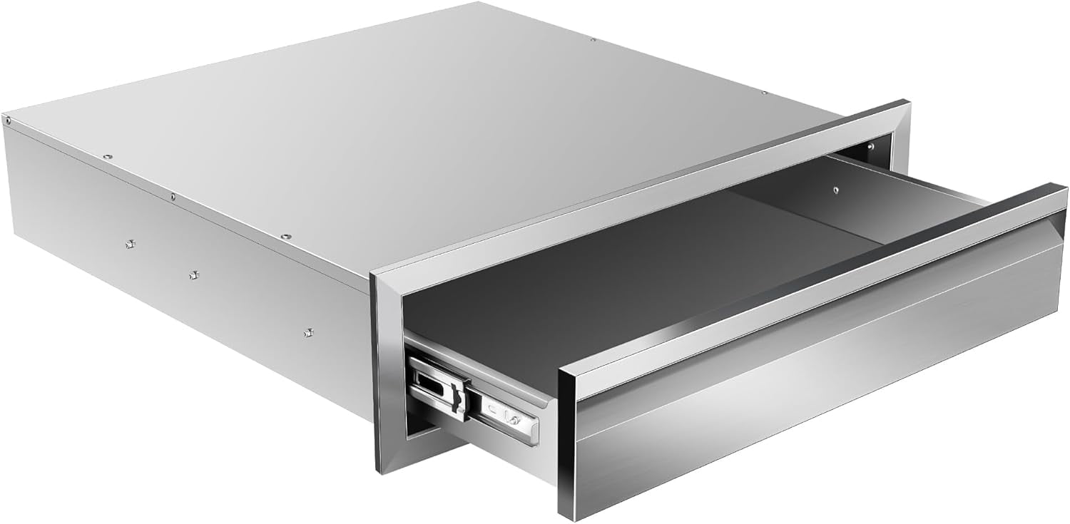Outdoor Kitchen Drawer 24 x 6.5 x 23 inch Flush Mount BBQ Layer Drawer ...