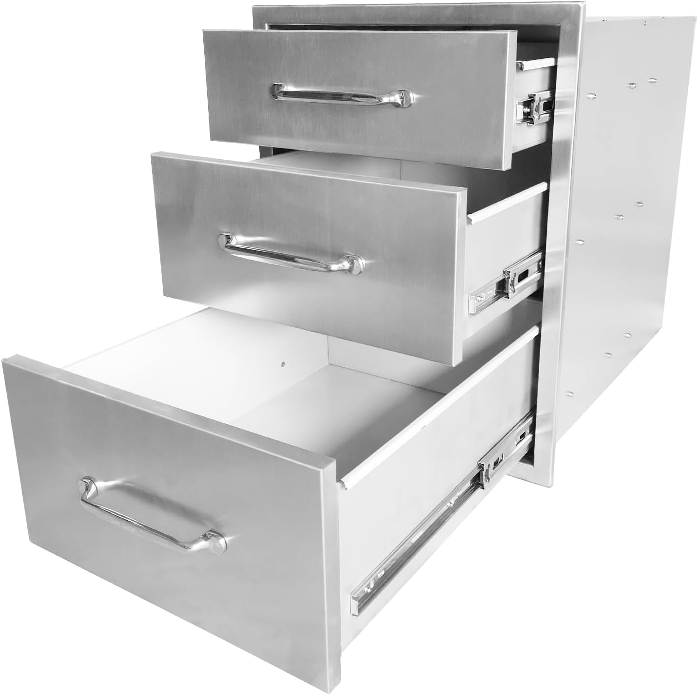 Outdoor Kitchen Drawer, 3-Layer Stainless Steel 18" W X 23" H X 23" D ...