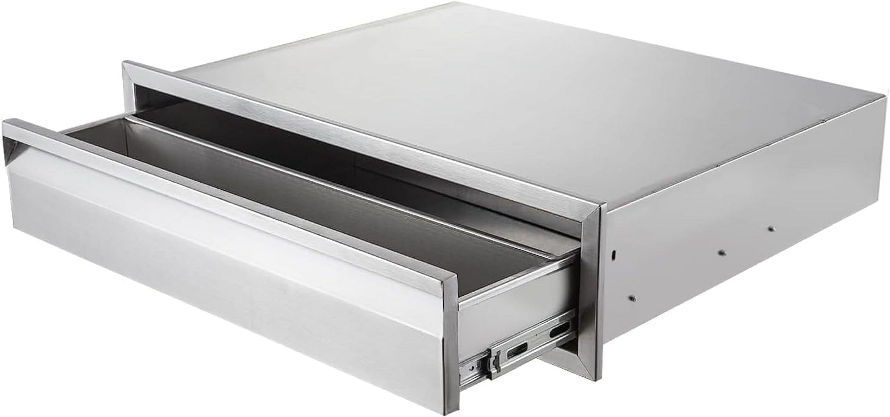 Outdoor Kitchen Drawer, 30" W x 6.5" H x 23" D Stainless Steel BBQ ...
