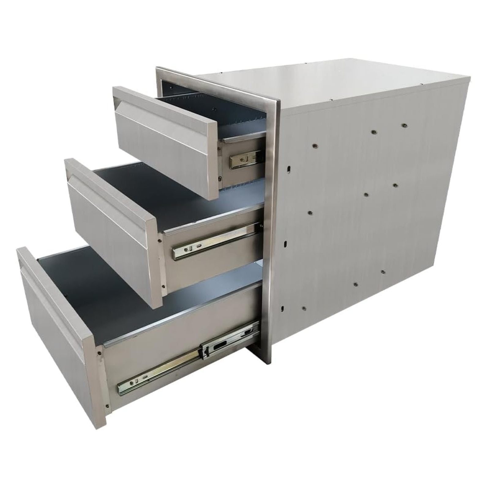 Outdoor Kitchen Drawer, Stainless Steel Triple Layer BBQ Island Drawer ...