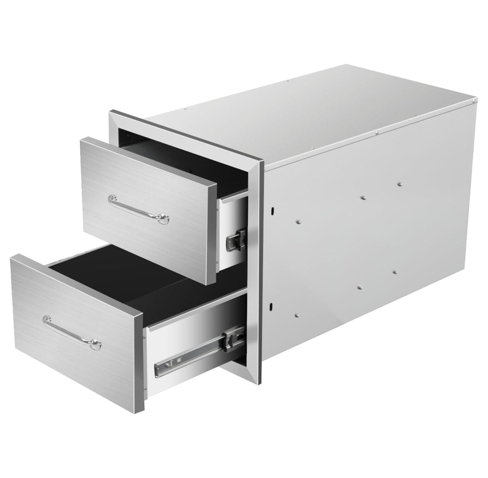 Outdoor Kitchen Drawers 14" W x 15" H x 23" D Flush Mount Double BBQ ...