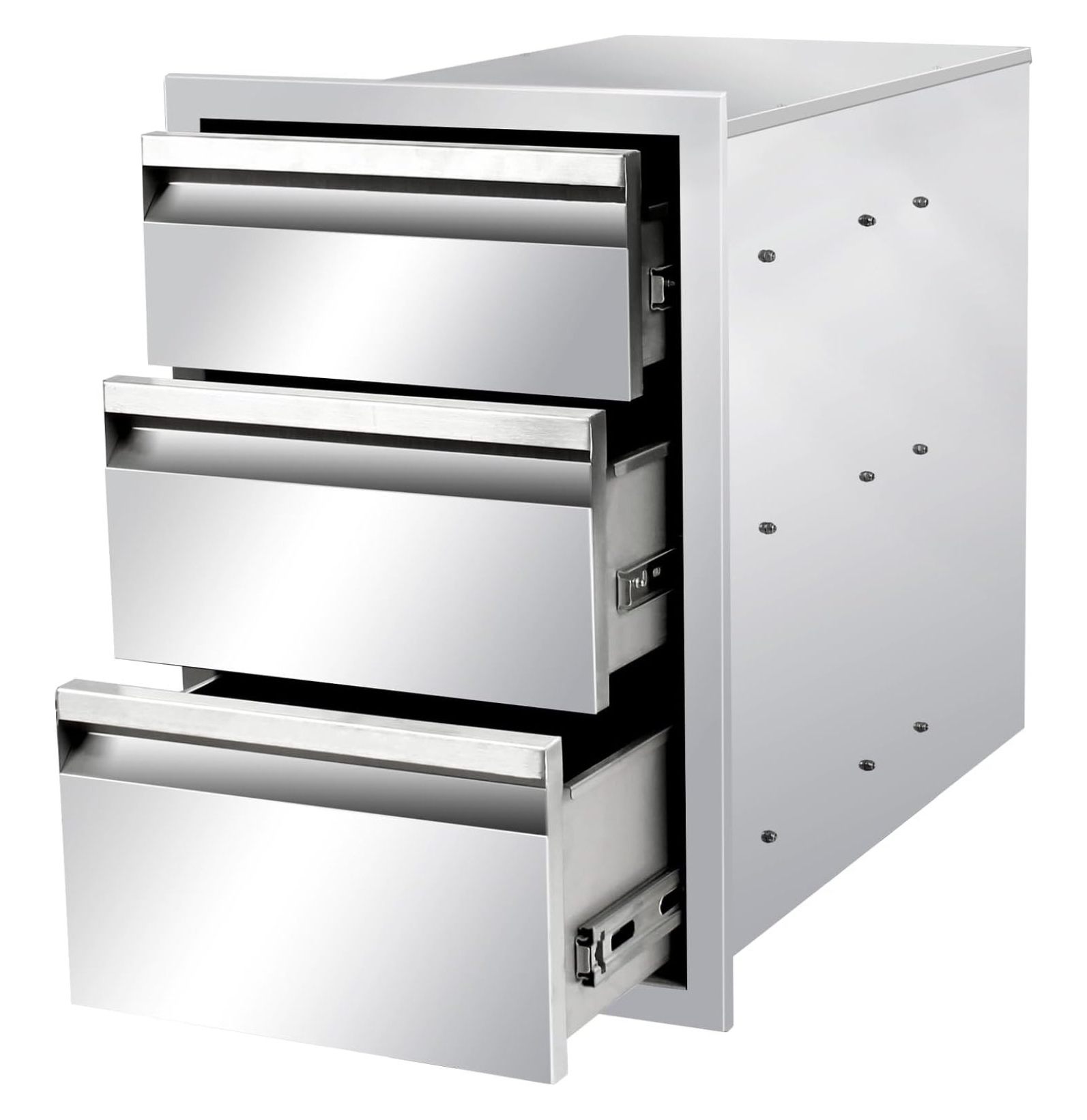 Outdoor Kitchen Drawers 14" W x 21" H x 23" D Triple BBQ Drawers ...