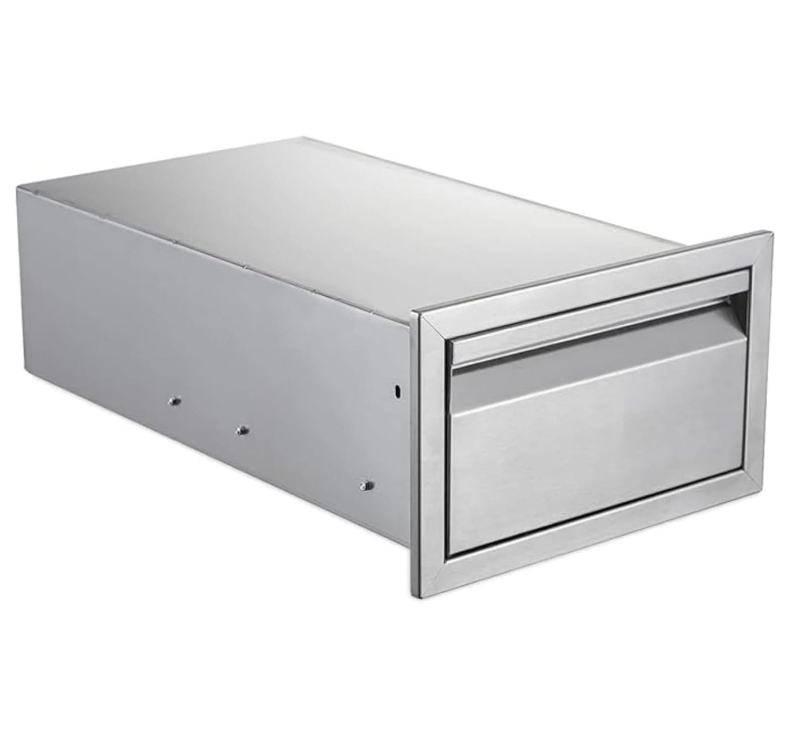 Outdoor Kitchen Drawers, 14" W x 8.5" H x 23" D Stainless Steel BBQ ...