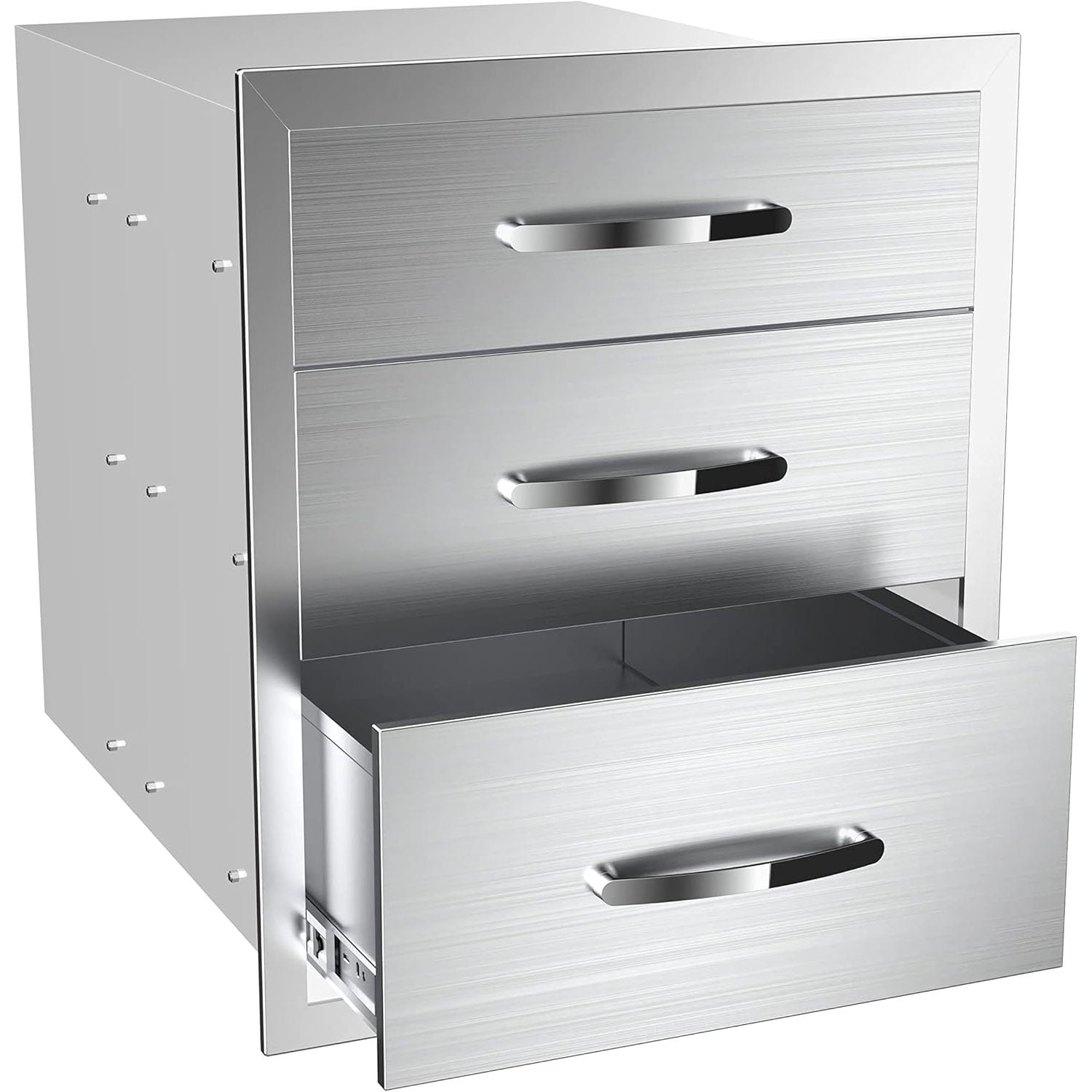 Outdoor Kitchen Drawers 14W x 21H x 23D Inch, Flush Mount Access BBQ ...