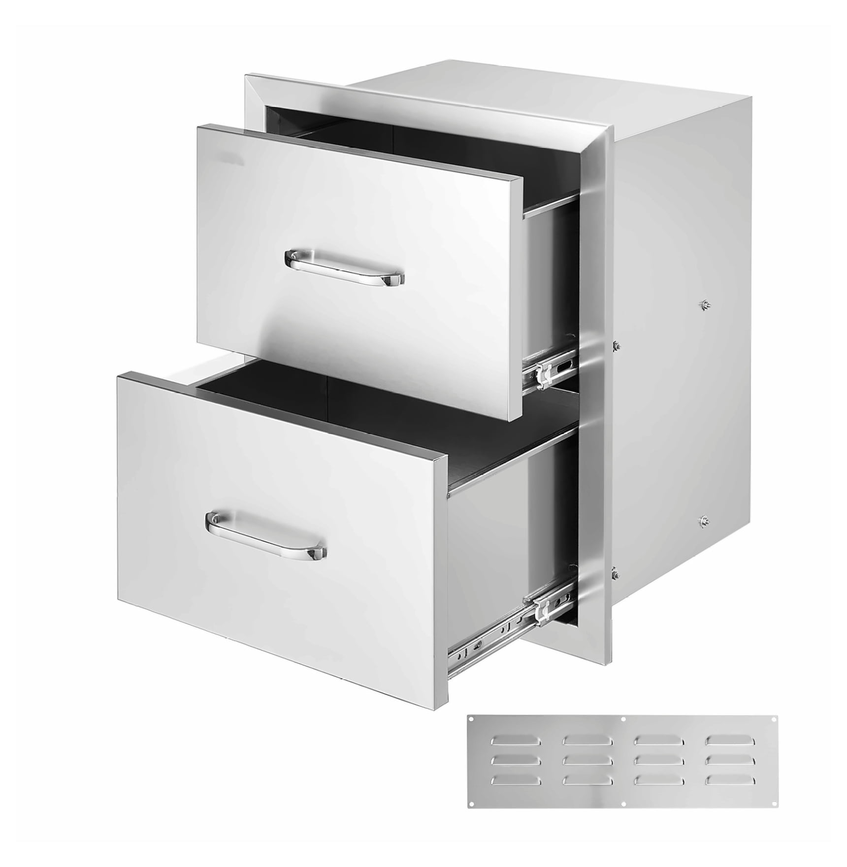 Outdoor Kitchen Drawers 17.8W x 20.2H x 12.2D Inch, Stainless Steel BBQ ...