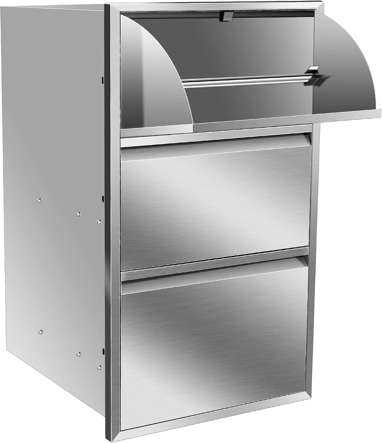Outdoor Kitchen Drawers, 17Wx30Hx21D Inch Stainless Steel Triple Access ...