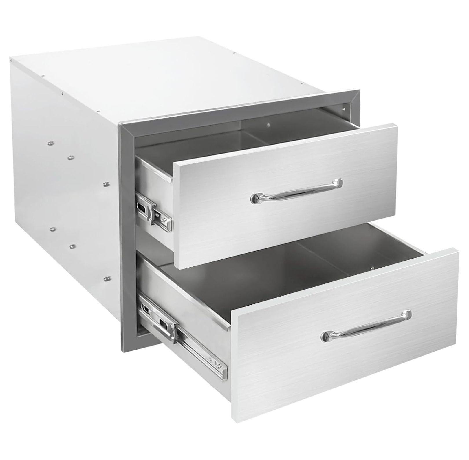 Outdoor Kitchen Drawers 18" W x 15" H x 23" D Flush Mount Double layer ...