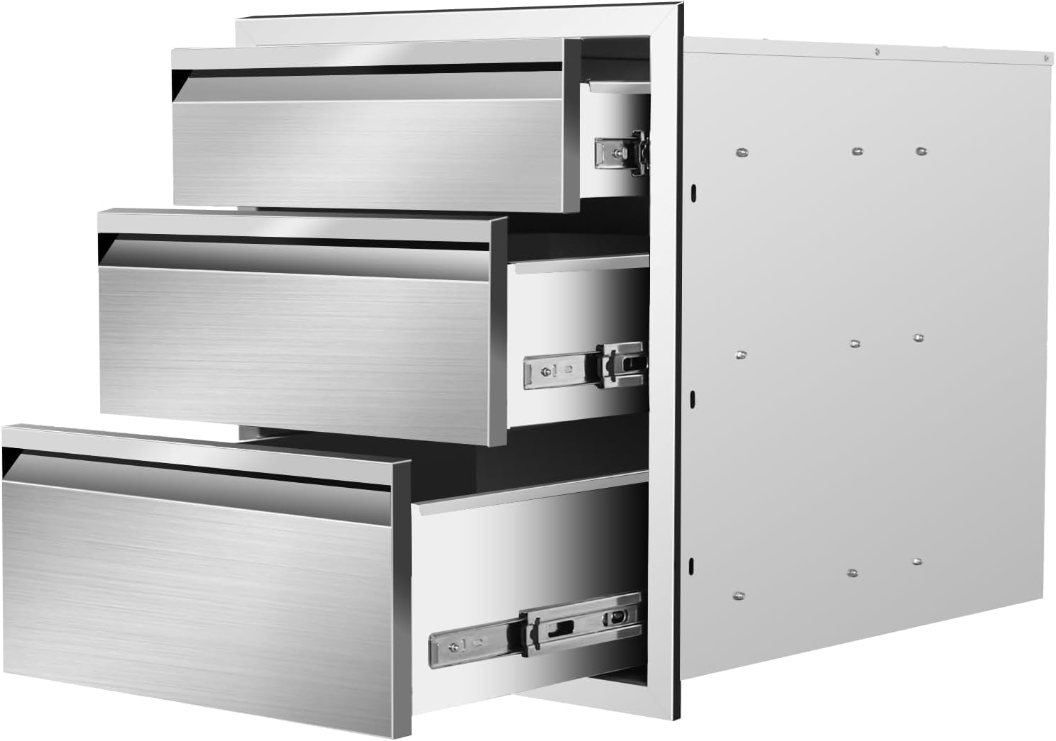 Outdoor Kitchen Drawers 18" W x 21" H x 23" D Triple BBQ Drawers ...