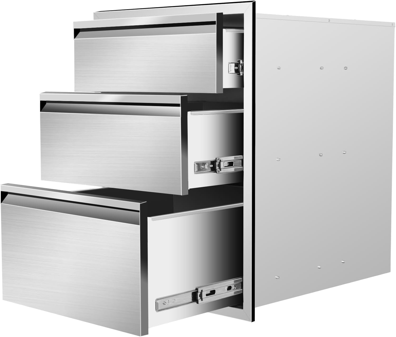 Outdoor Kitchen Drawers 18" W x 23" H x 23" D Flush Mount Triple BBQ ...