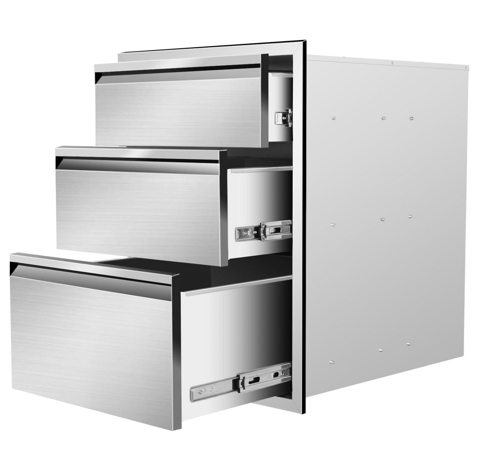 Outdoor Kitchen Drawers 20" W x 27" H x 23" D Flush Mount Triple BBQ ...