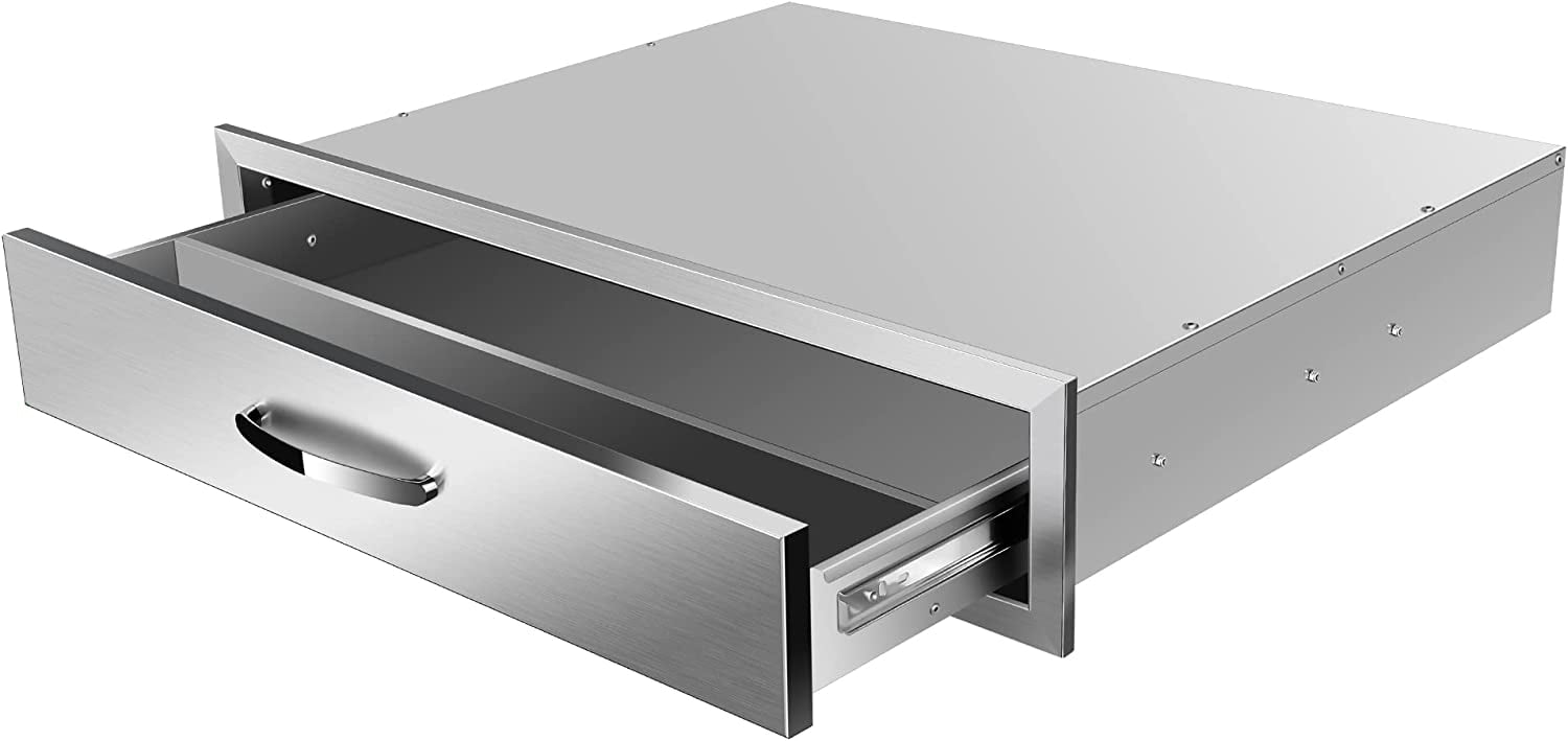 Outdoor Kitchen Drawers 30W x 6.5H x 23D Inch, Stainless Steel Access ...